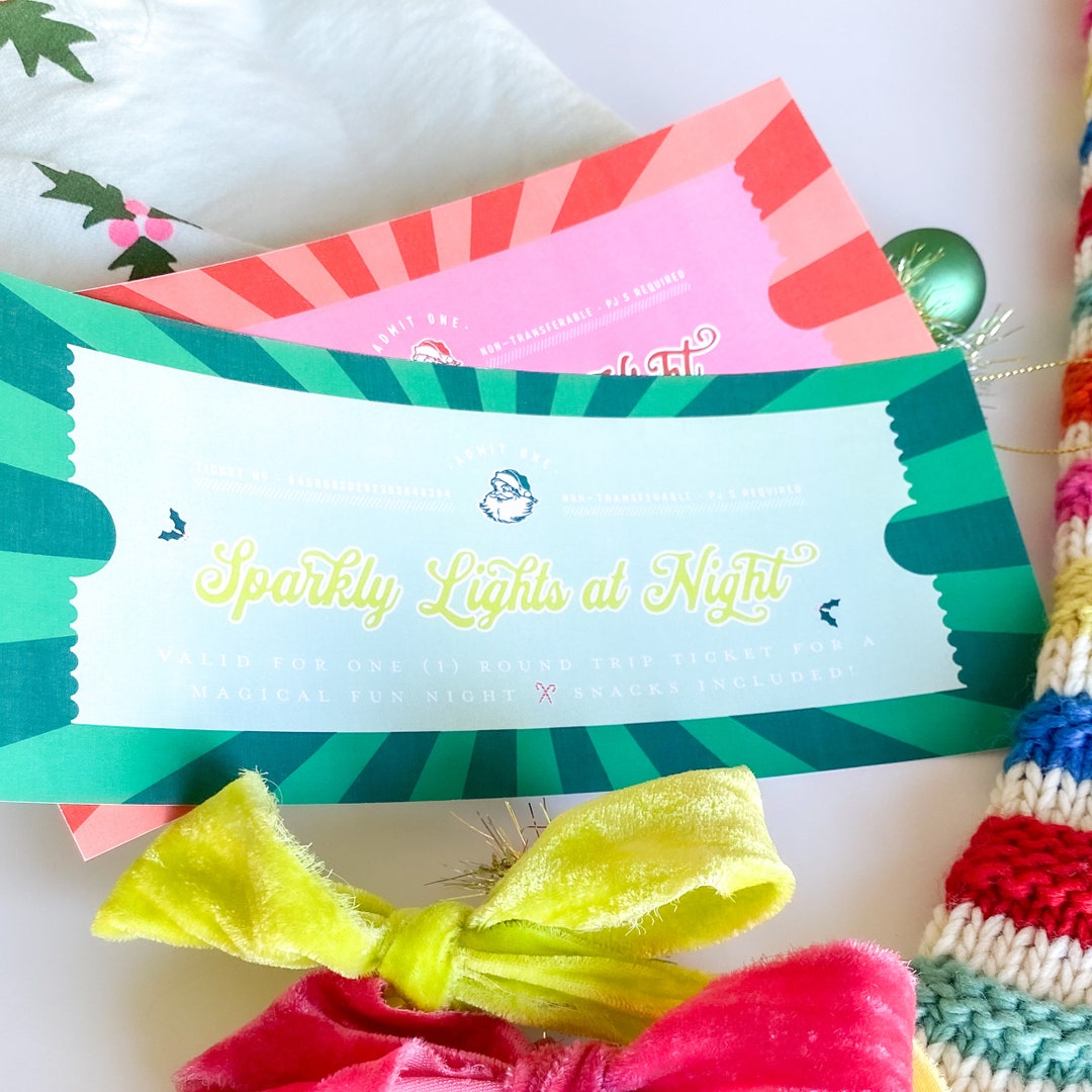 Christmas Holiday Scavenger Hunt Ticket Lights Polar Express Pennant ...