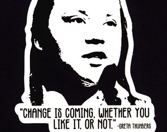 Greta Thunberg Sticker - Etsy