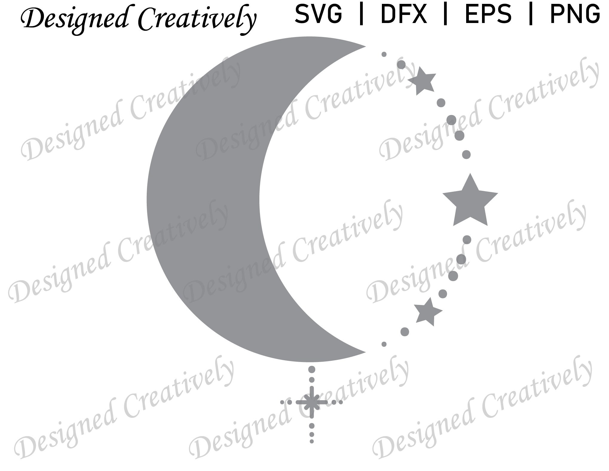 Moon and Stars SVG Moon SVG Stars SVG Celestial Svg Moon | Etsy UK