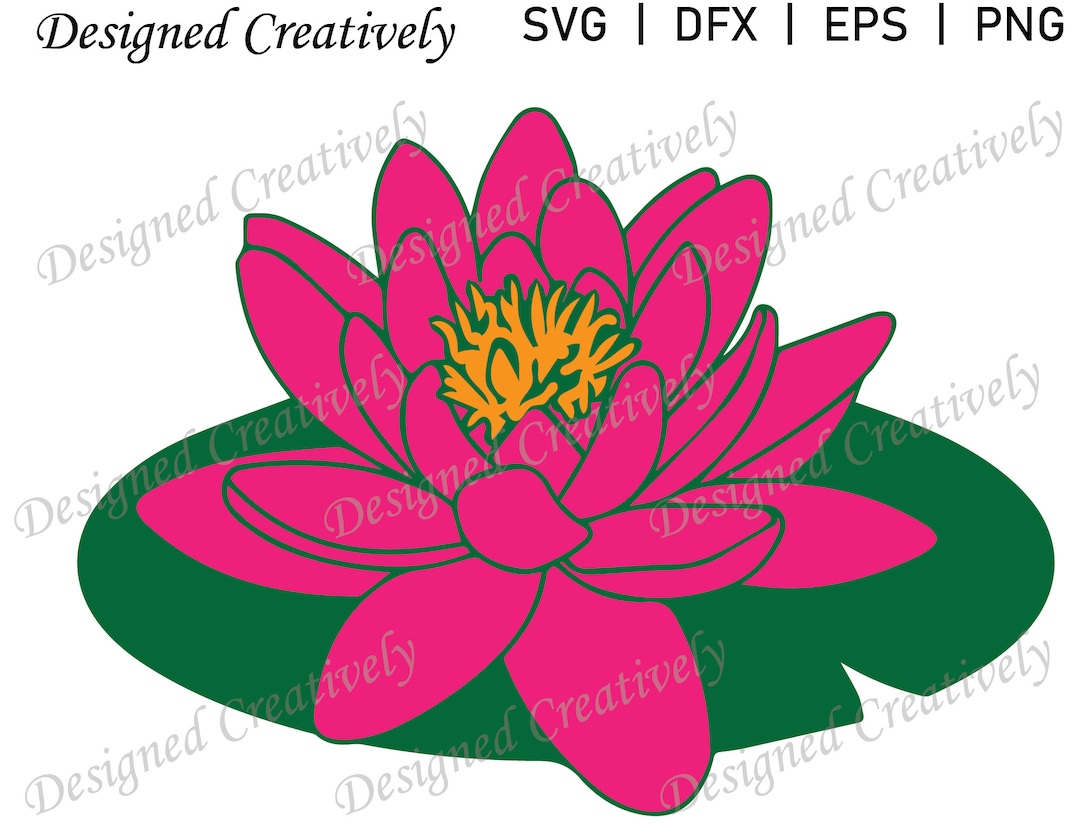 Water Lily SVG, Flower SVG, Spring Flowers SVG, Flowers Svg, Water Lily ...