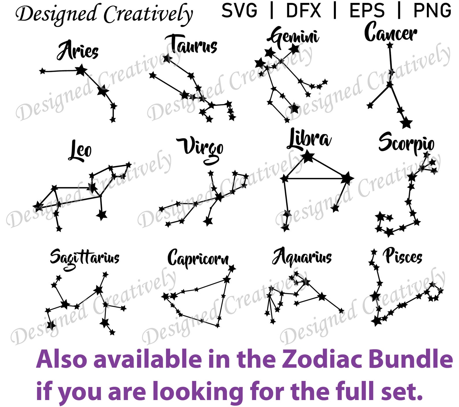 Pisces Zodiac Sign SVG, Pisces SVG, Stars SVG, Celestial Svg, Zodiac ...