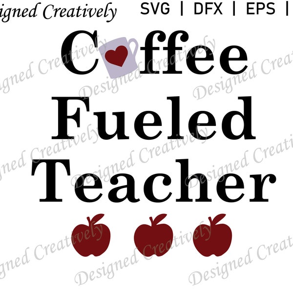 Teacher Coffee Svg - Etsy