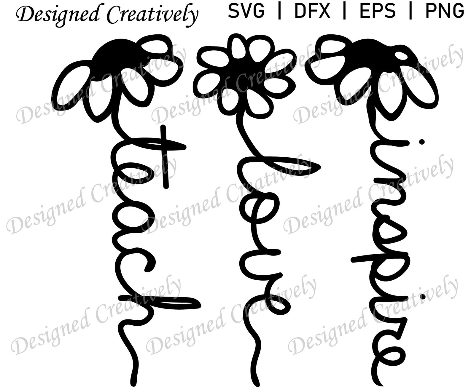 Flower SVG, Daisy SVG, Daisy Word Art SVG, Teach Svg, Love Svg, Laugh ...