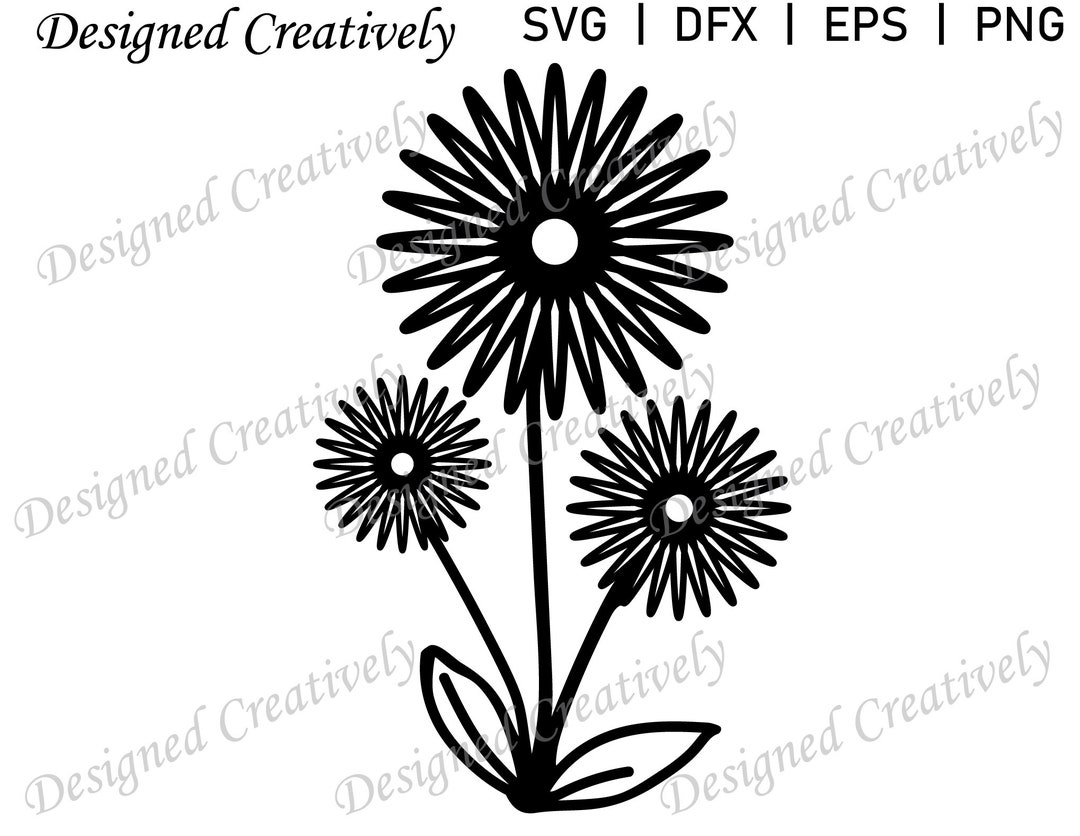 Flower SVG, Daisy SVG, Flowers Svg, Nature Svg, Flora Svg, Flower Cut ...