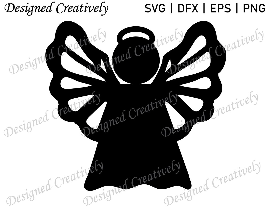Angel SVG Angel Silhouette SVG Christmas Angel SVG - Etsy