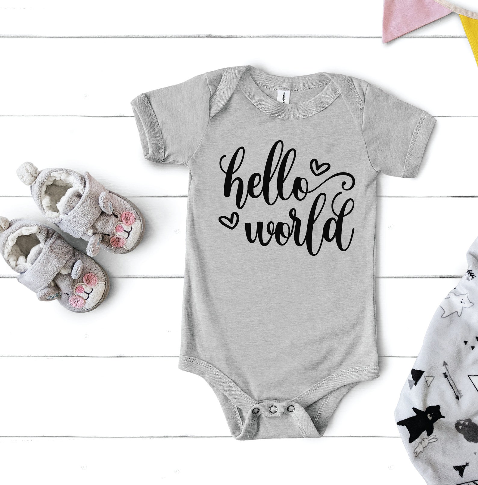 Hello World SVG Baby SVG Baby Announcement SVG New Baby | Etsy