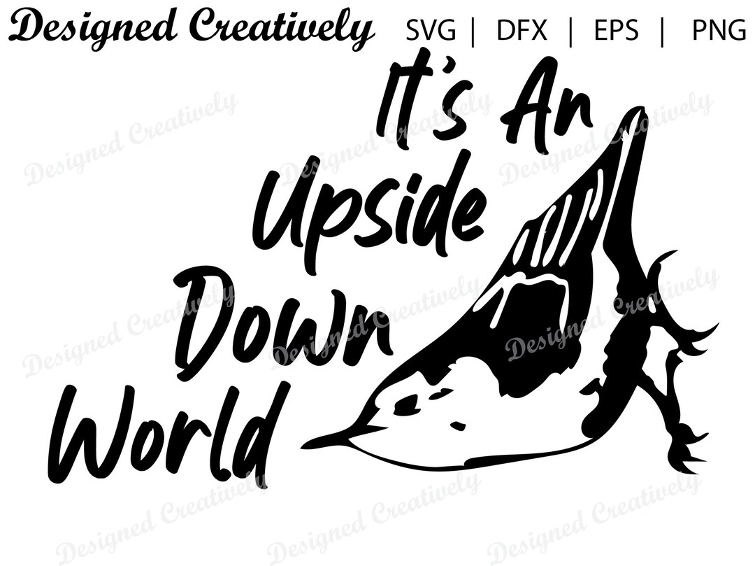 It's an Upside Down World SVG, Nuthatch SVG, Bird SVG, Nuthatch Clipart ...