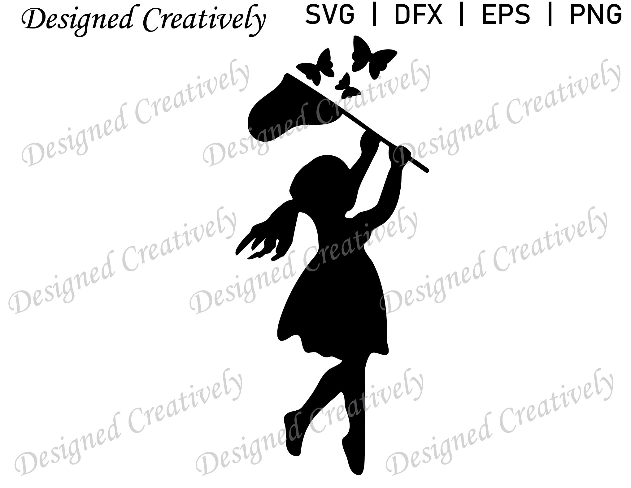 Girl Chasing Butterfly