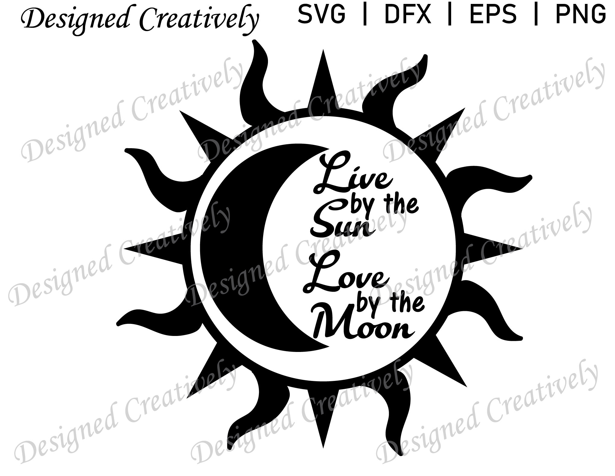 Sun And Moon Clip Art Black And White
