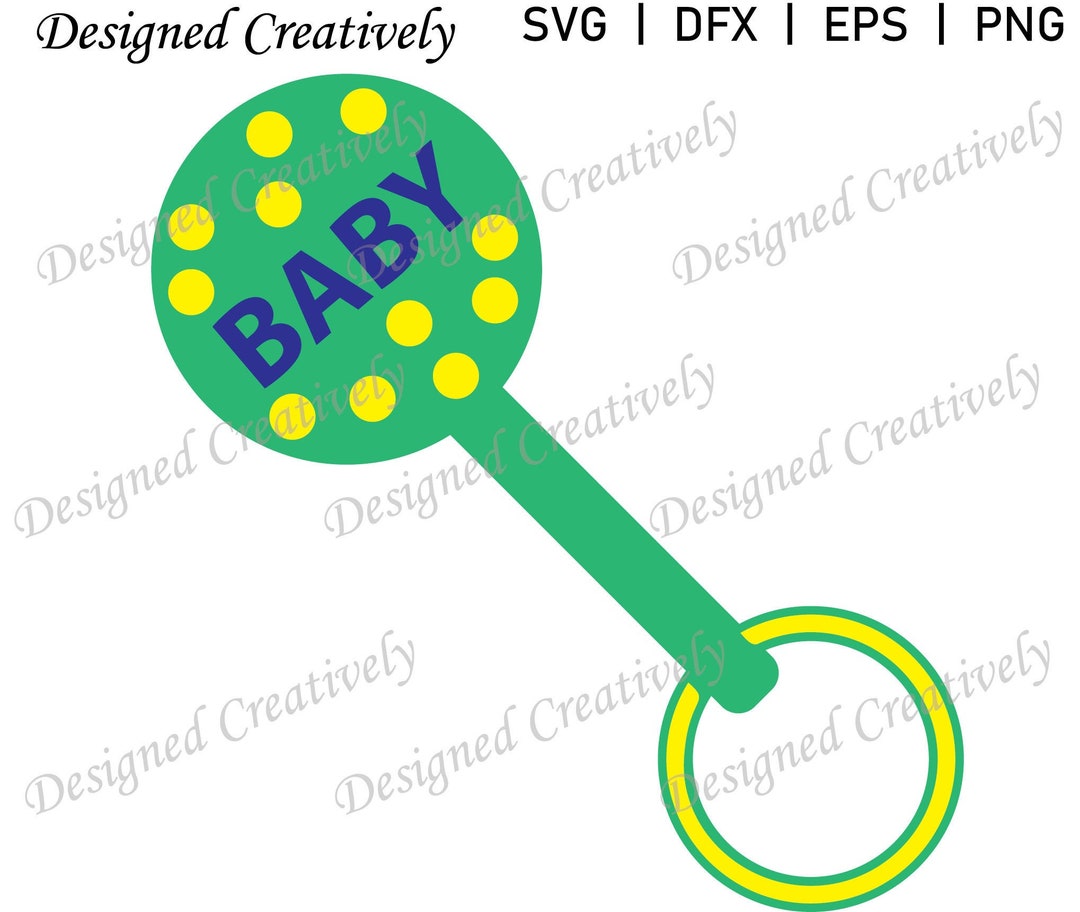Baby Rattle SVG, Baby SVG, Baby Toy SVG, Baby Svg, Baby Rattle Cut File ...