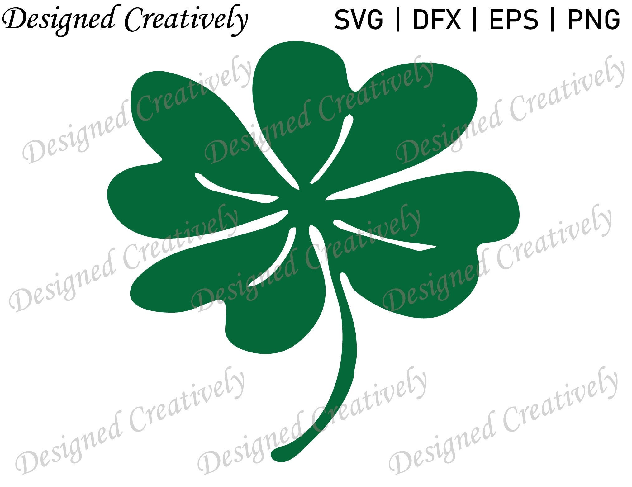 Kleeblatt SVG, vierblättriges Kleeblatt SVG, Glücksklee SVG, St ...