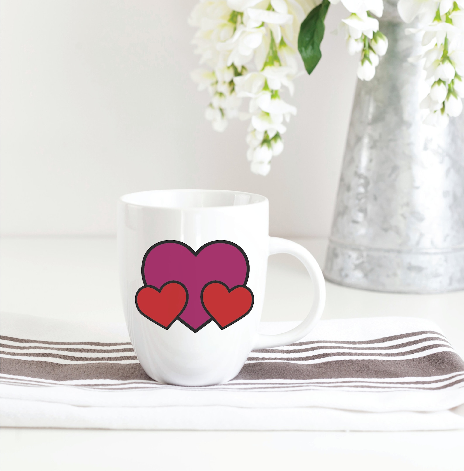 Valentine Heart SVG Valentine Triple Heart SVG Valentine | Etsy