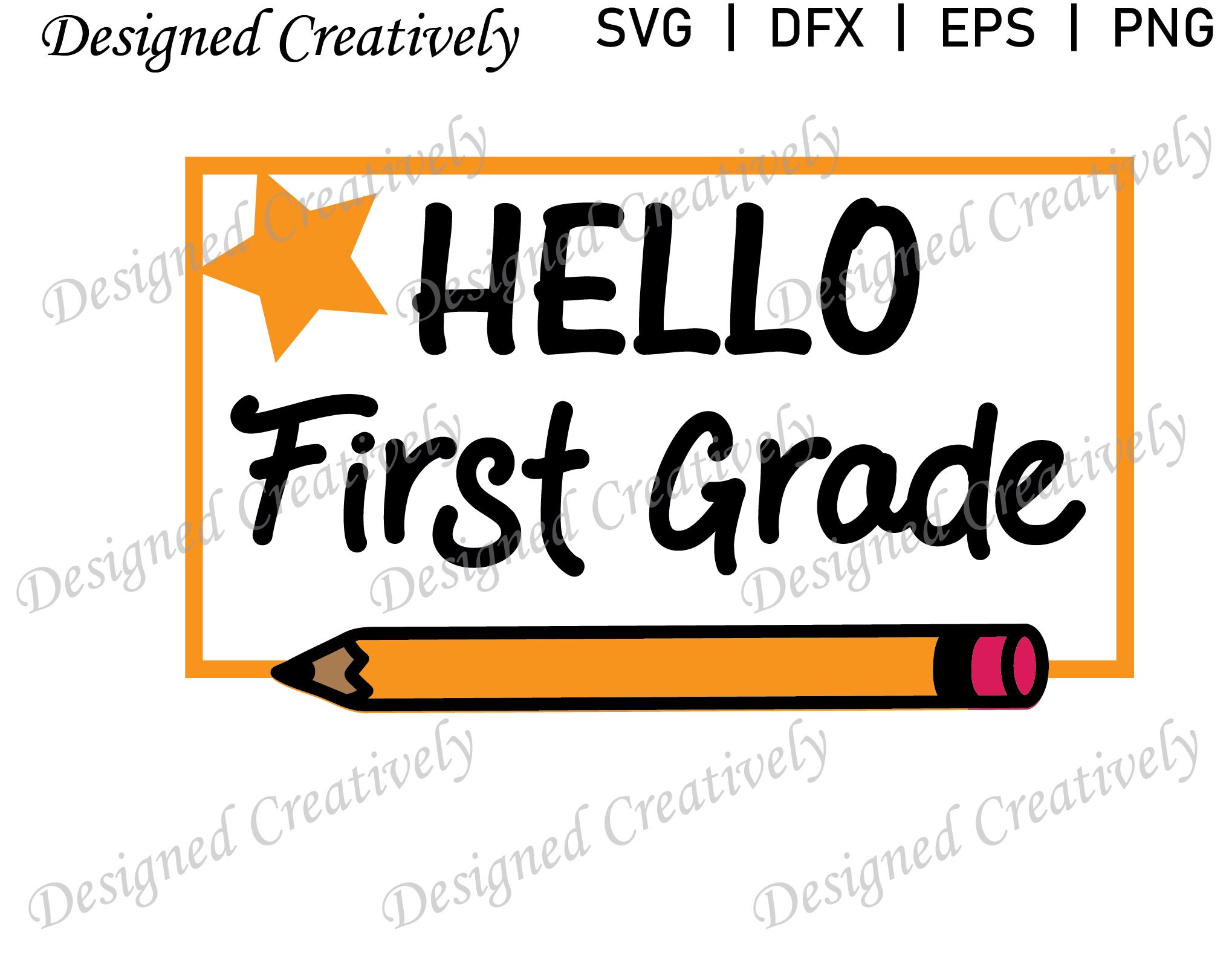 Hello First Grade SVG First Grade SVG School SVG Scissors | Etsy
