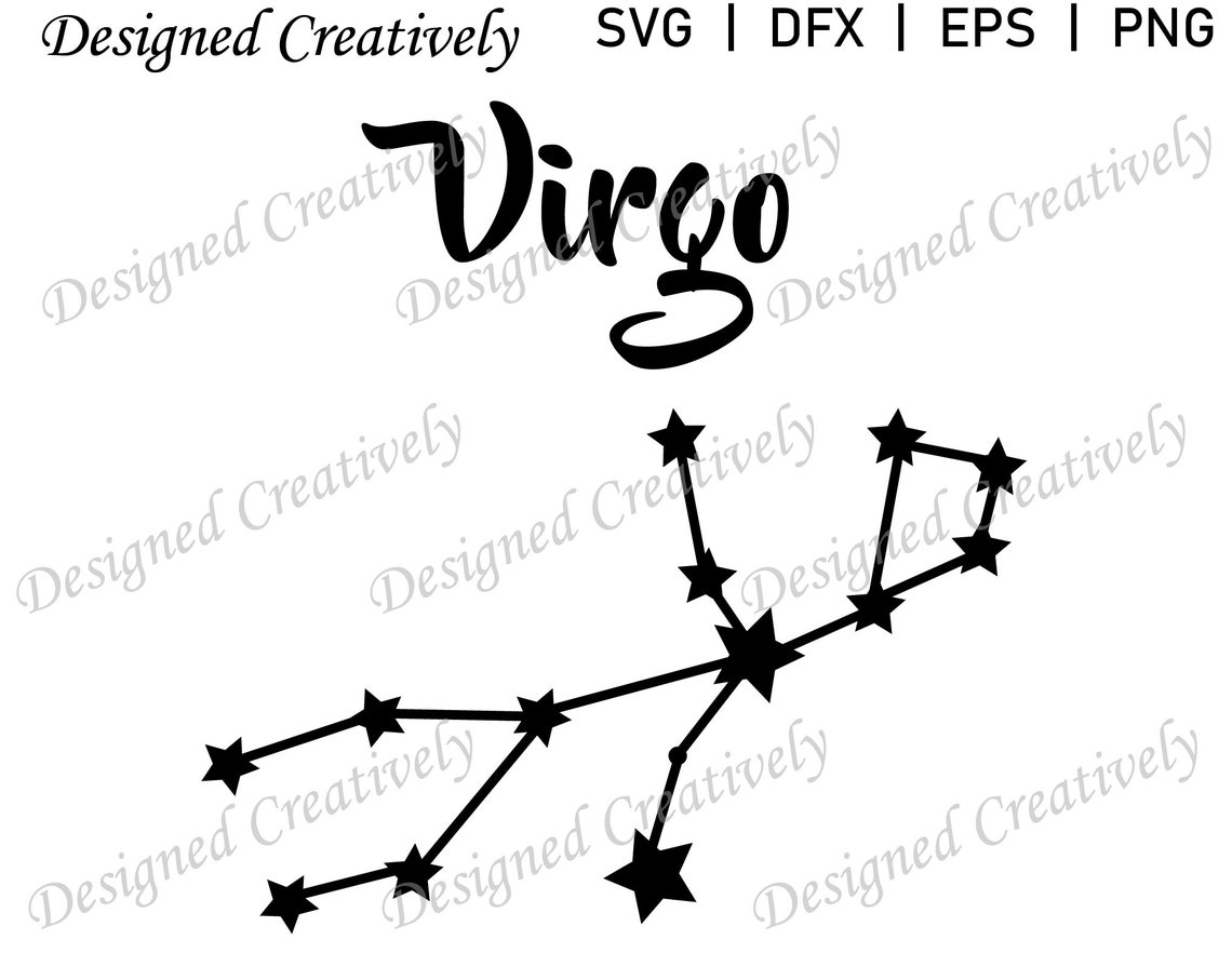 Virgo Zodiac Sign SVG Virgo SVG Stars SVG Celestial Svg | Etsy