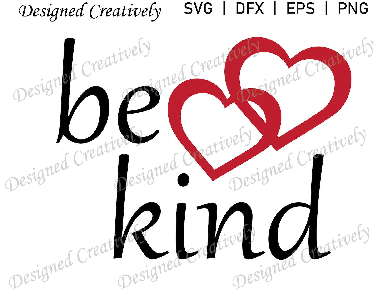 Be Kind SVG, Valentine Heart SVG, Valentine Double Heart SVG, Hearts ...
