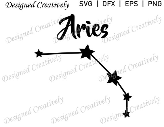Aries Zodiac Sign SVG Aries SVG Stars SVG Celestial Svg | Etsy