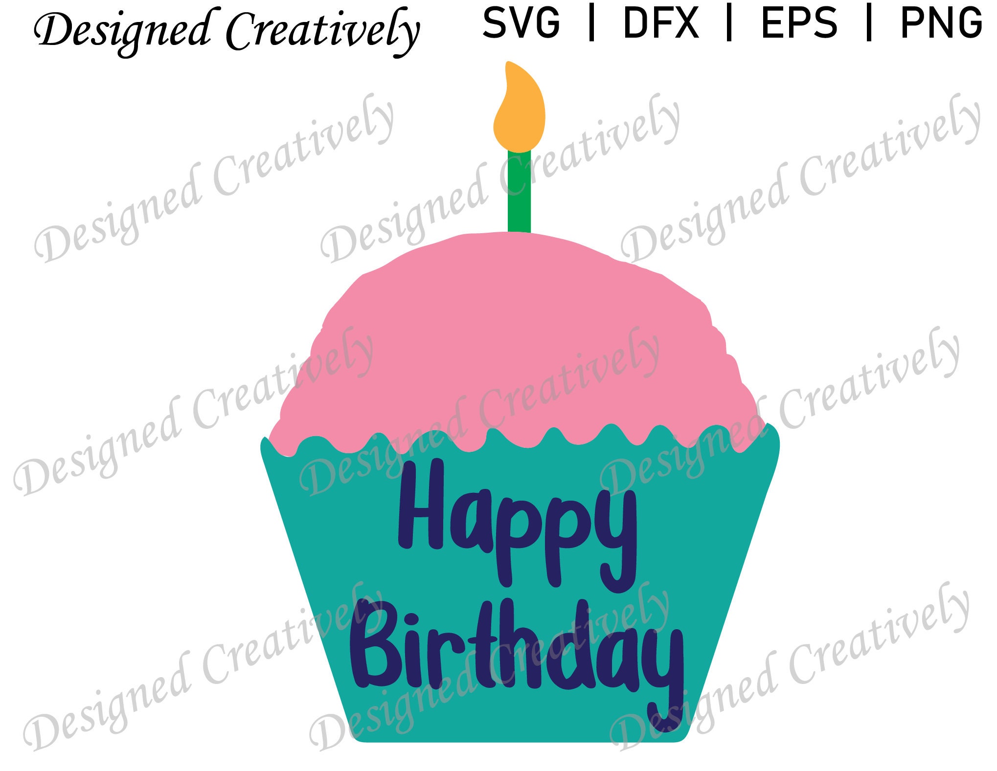 Happy Birthday SVG, Birthday Cake SVG, Birthday SVG, Cupcake Svg, Happy ...