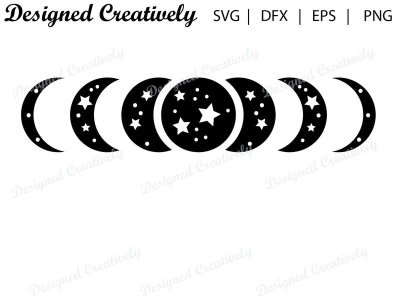 Moon Phases SVG Moon SVG Full Moon SVG Moon Phases Clipart - Etsy