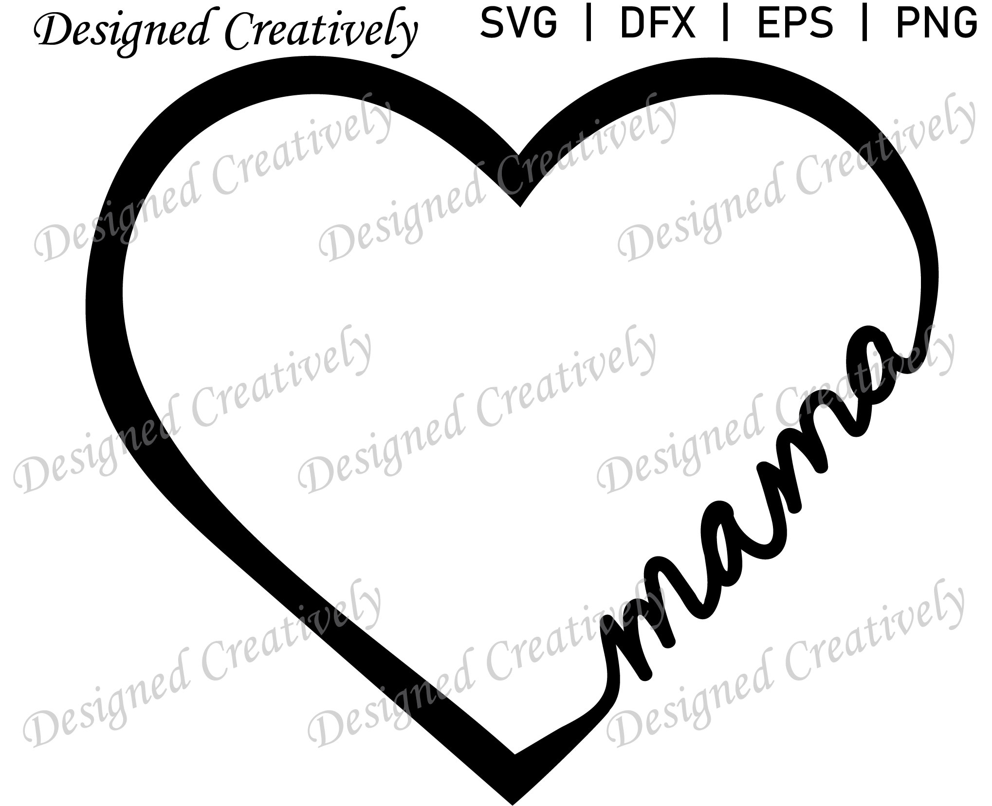 Mama SVG Corazón SVG Mamá SVG Mamá Camiseta svg Familia - Etsy España