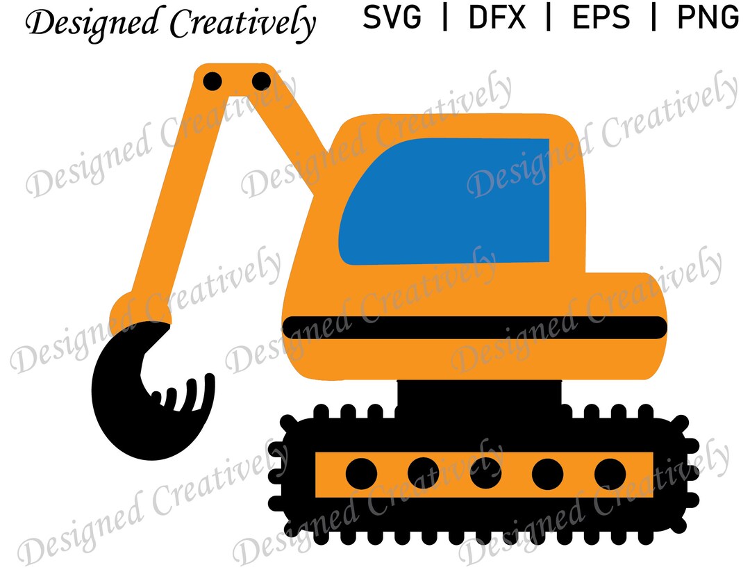 Excavator SVG, Trackhoe SVG, Heavy Equipment SVG, Excavator Cut File ...