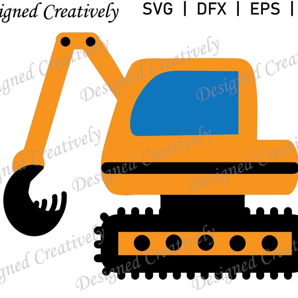 Trackhoe Svg - Etsy