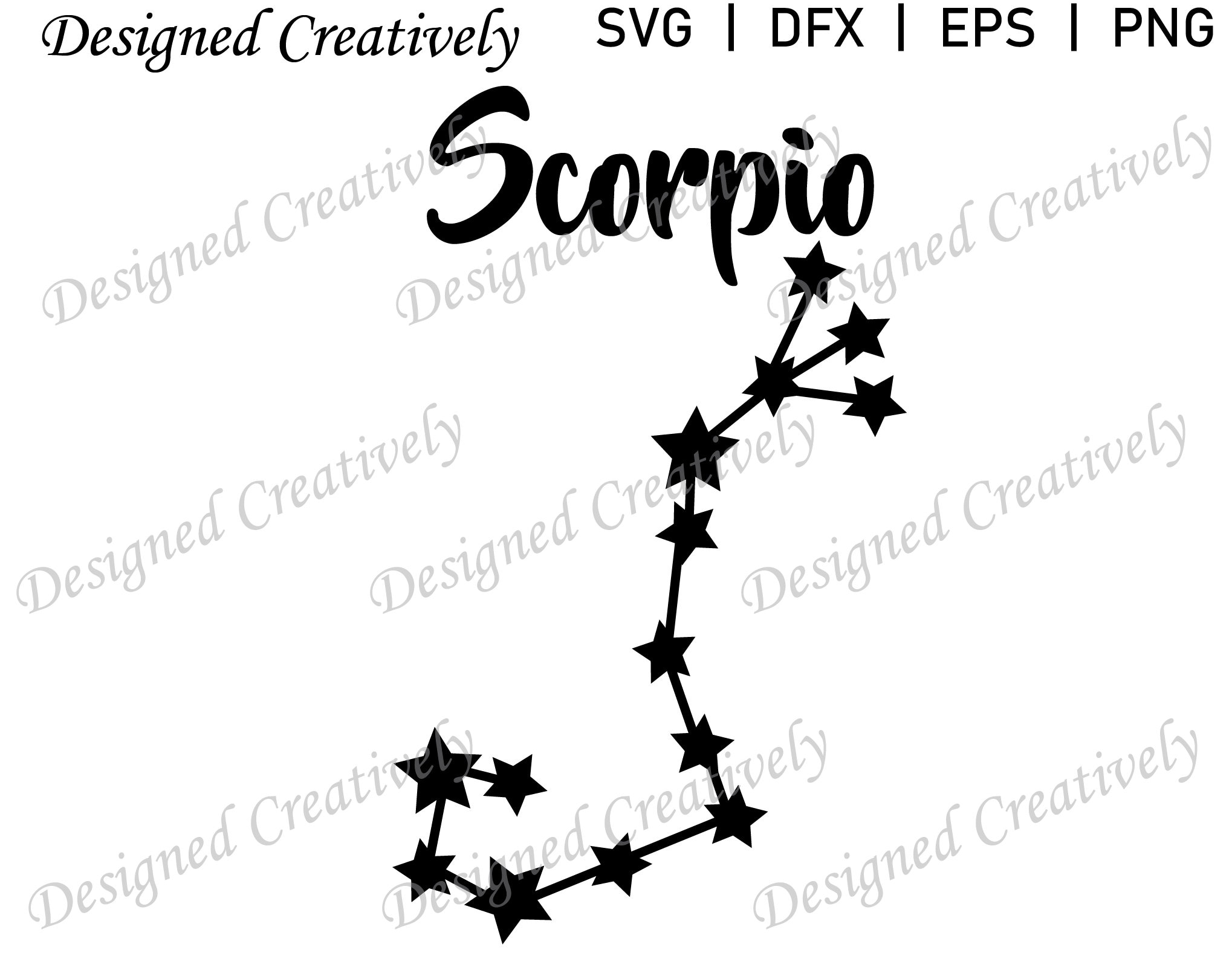 Scorpio Zodiac Sign SVG Scorpio SVG Stars SVG Celestial - Etsy Canada