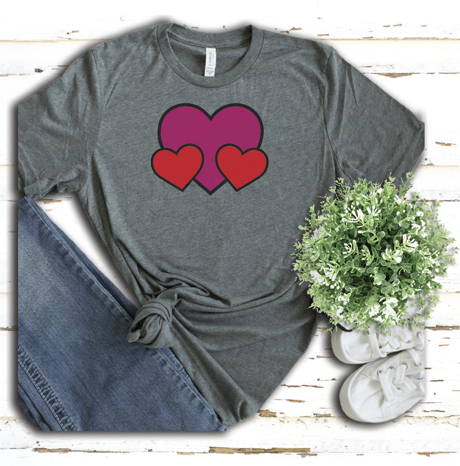 Valentine Heart SVG Valentine Triple Heart SVG Valentine | Etsy