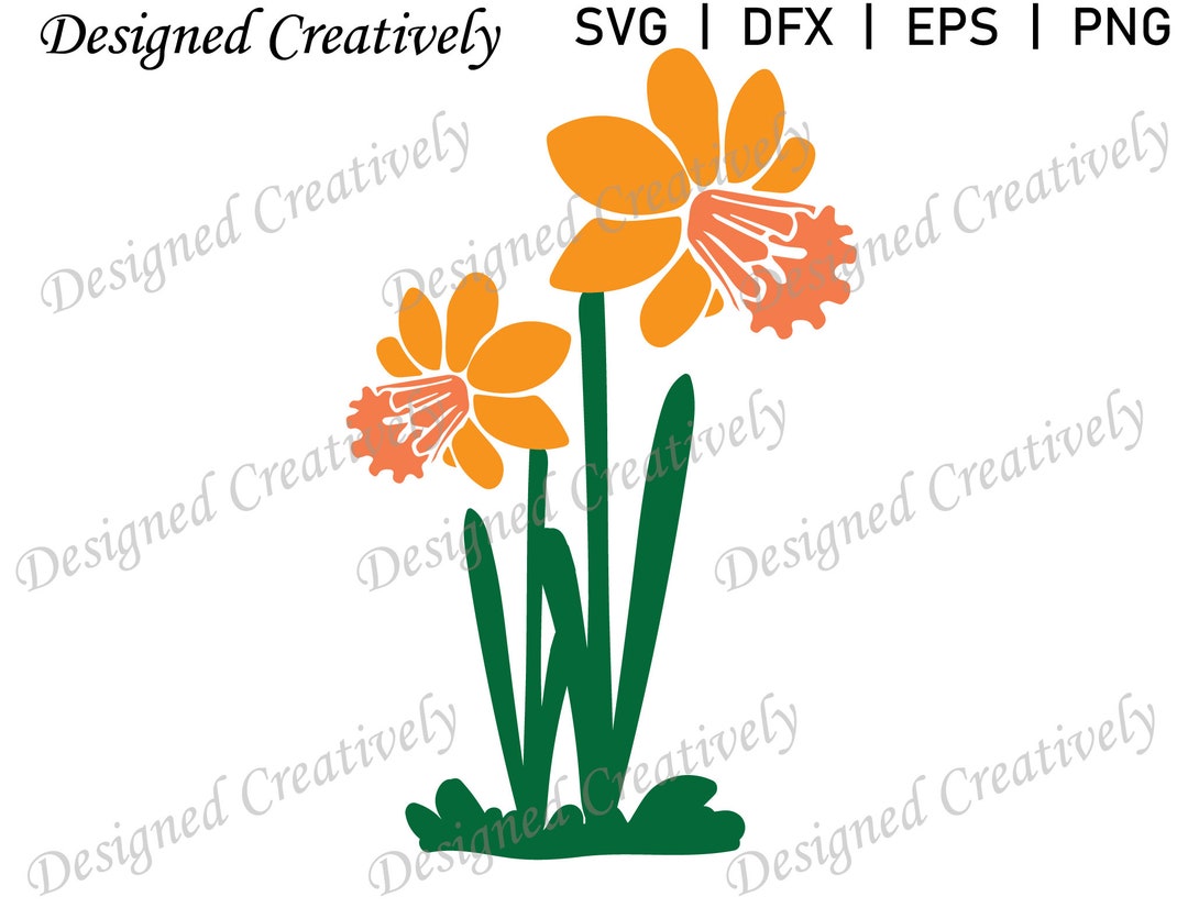 Daffodils SVG, Flower SVG, Spring Flowers SVG, Flowers Svg, Daffodil ...