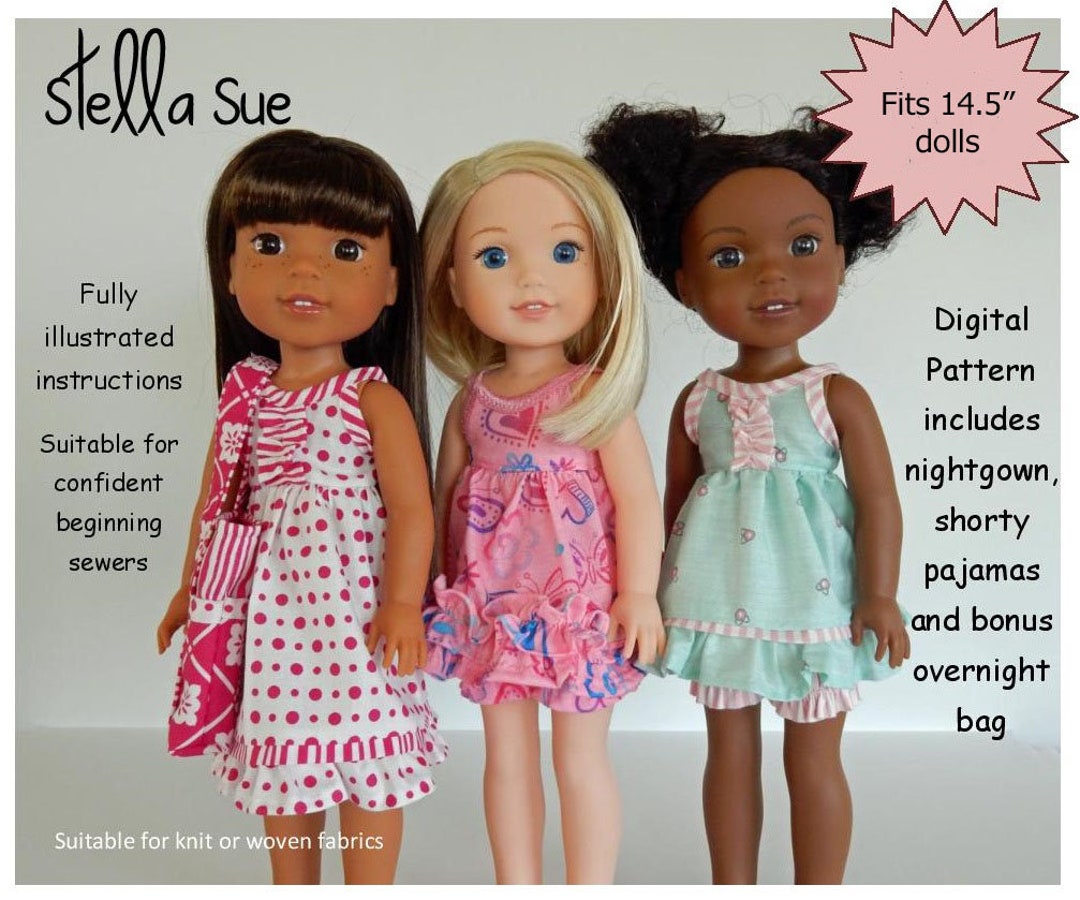 Stella Sue DIGITAL Pattern for Sleepover Set, Nightgown, Shortie ...