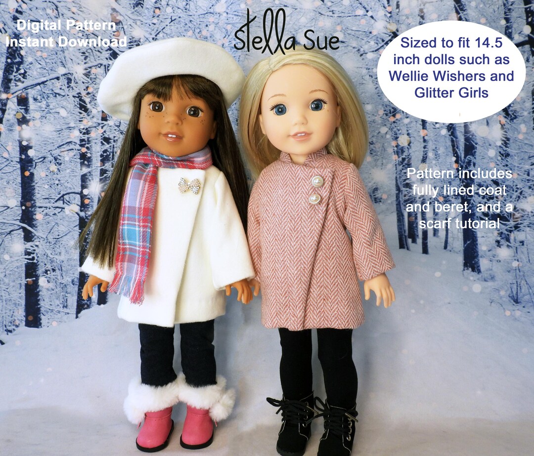Doll Coat Sewing Pattern: Asymmetrical Design for 14.5" Dolls (PDF ...