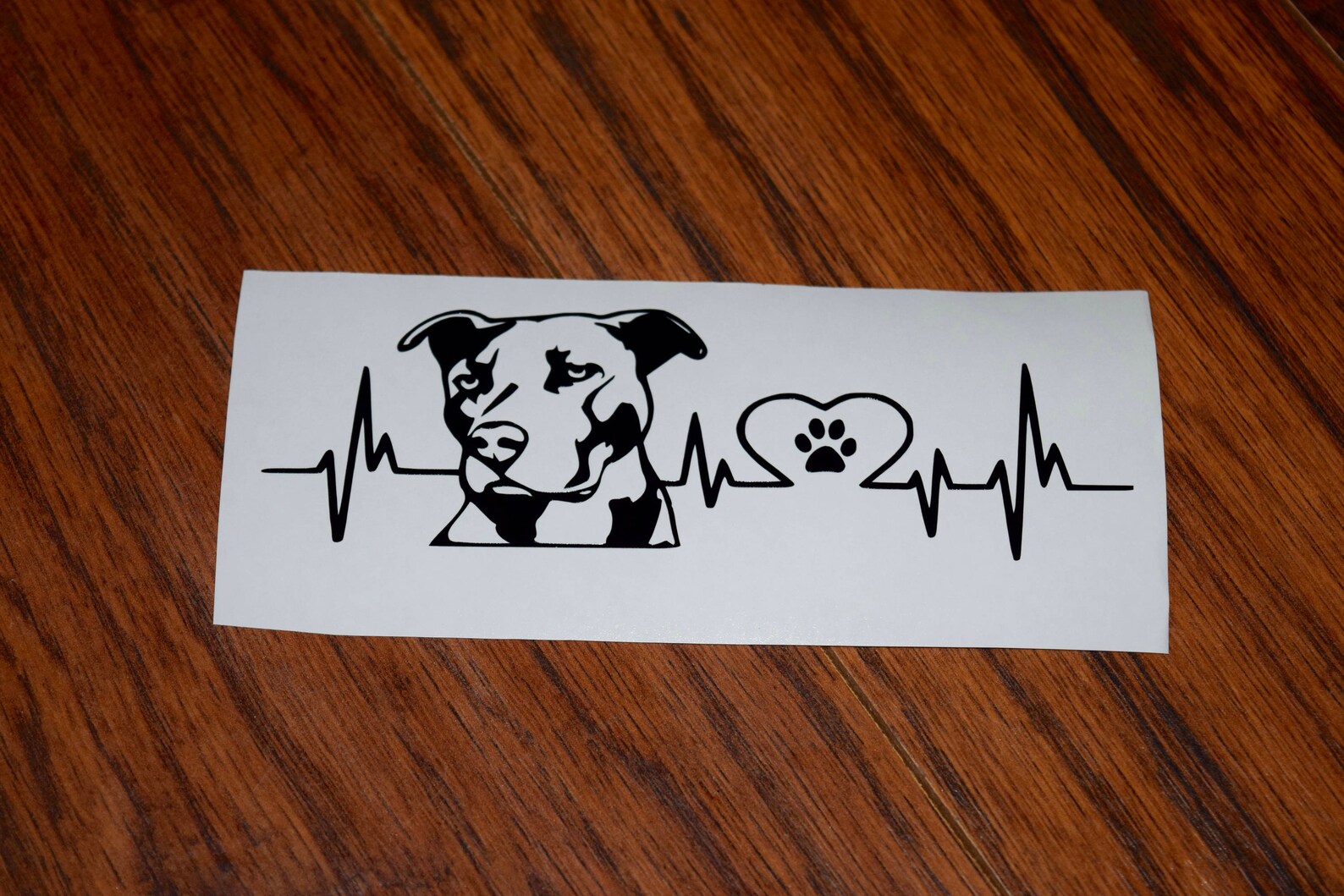 Pit Bull Decal Pit Bull Sticker Pit Bull Heartbeat Dog - Etsy
