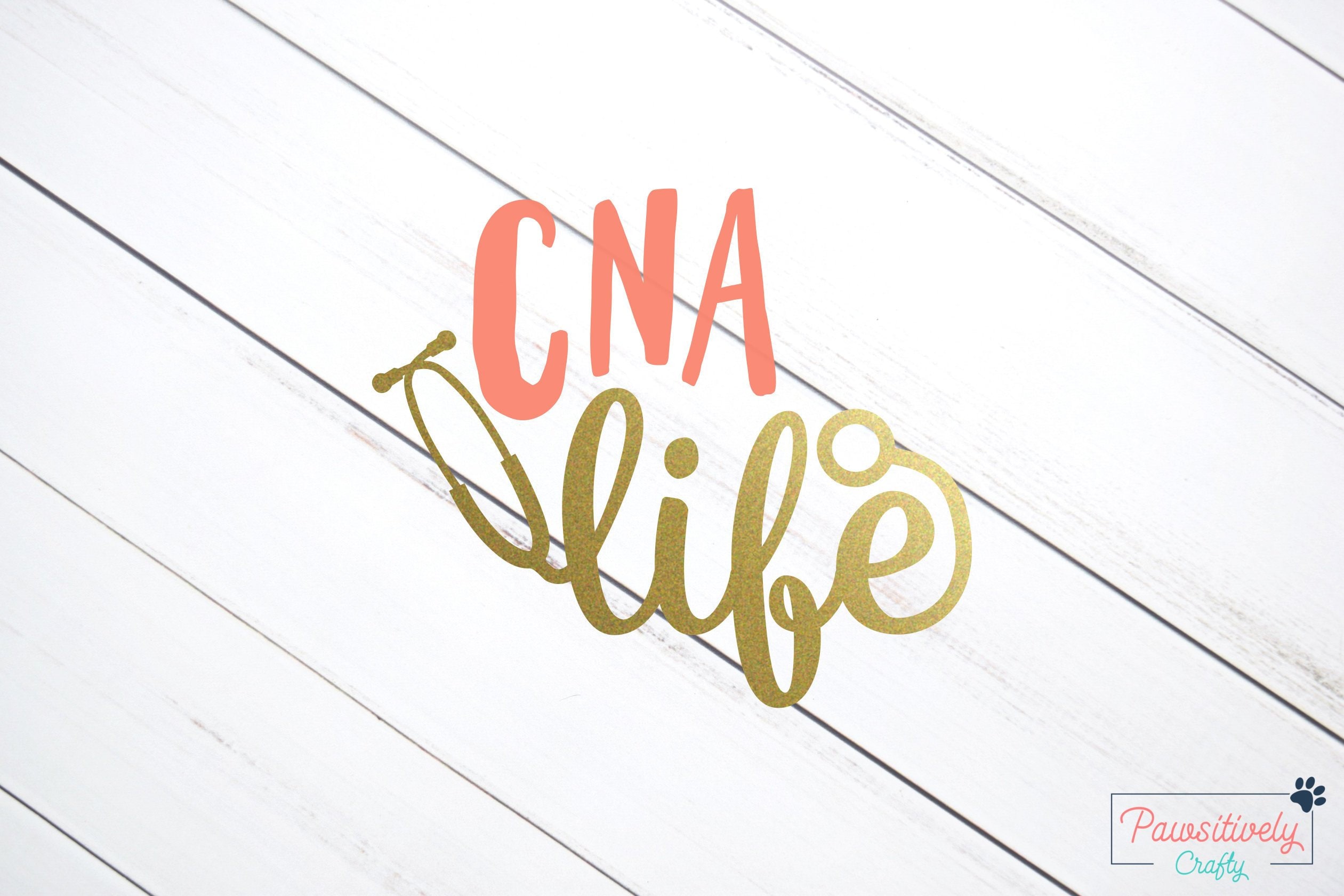 CNA Life Decal CNA Vinyl Decal Stethoscope Decal Scrub Life | Etsy