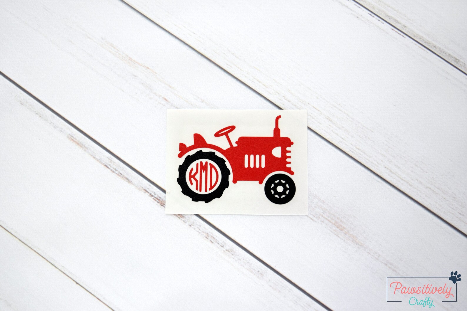 Monogram Tractor Vinyl Decal Farmer Decal Rustic Farm | Etsy