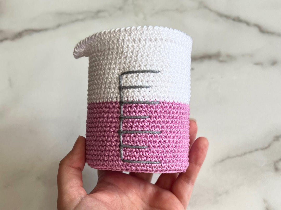 Crochet Chemistry Beaker Amigurumi PDF Pattern, Science Lab Glassware ...
