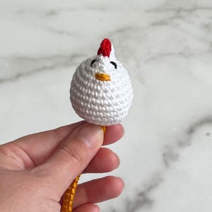 Crochet Chicken Bookmark, Cute Farm Animal Bookmarks, Handmade Animal ...