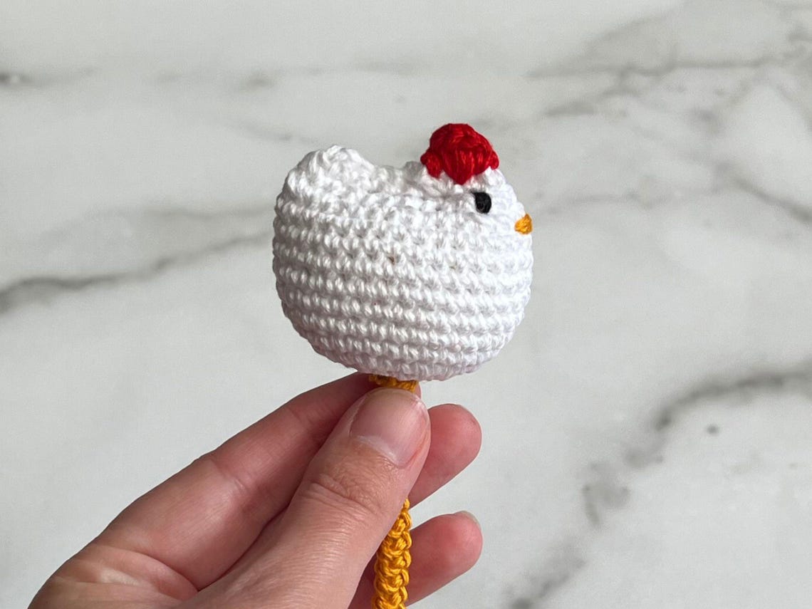 Crochet Chicken Bookmark, Cute Farm Animal Bookmarks, Handmade Animal ...