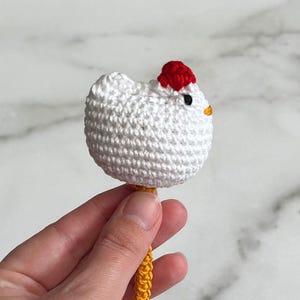 Crochet Chicken Bookmark, Cute Farm Animal Bookmarks, Handmade Animal ...