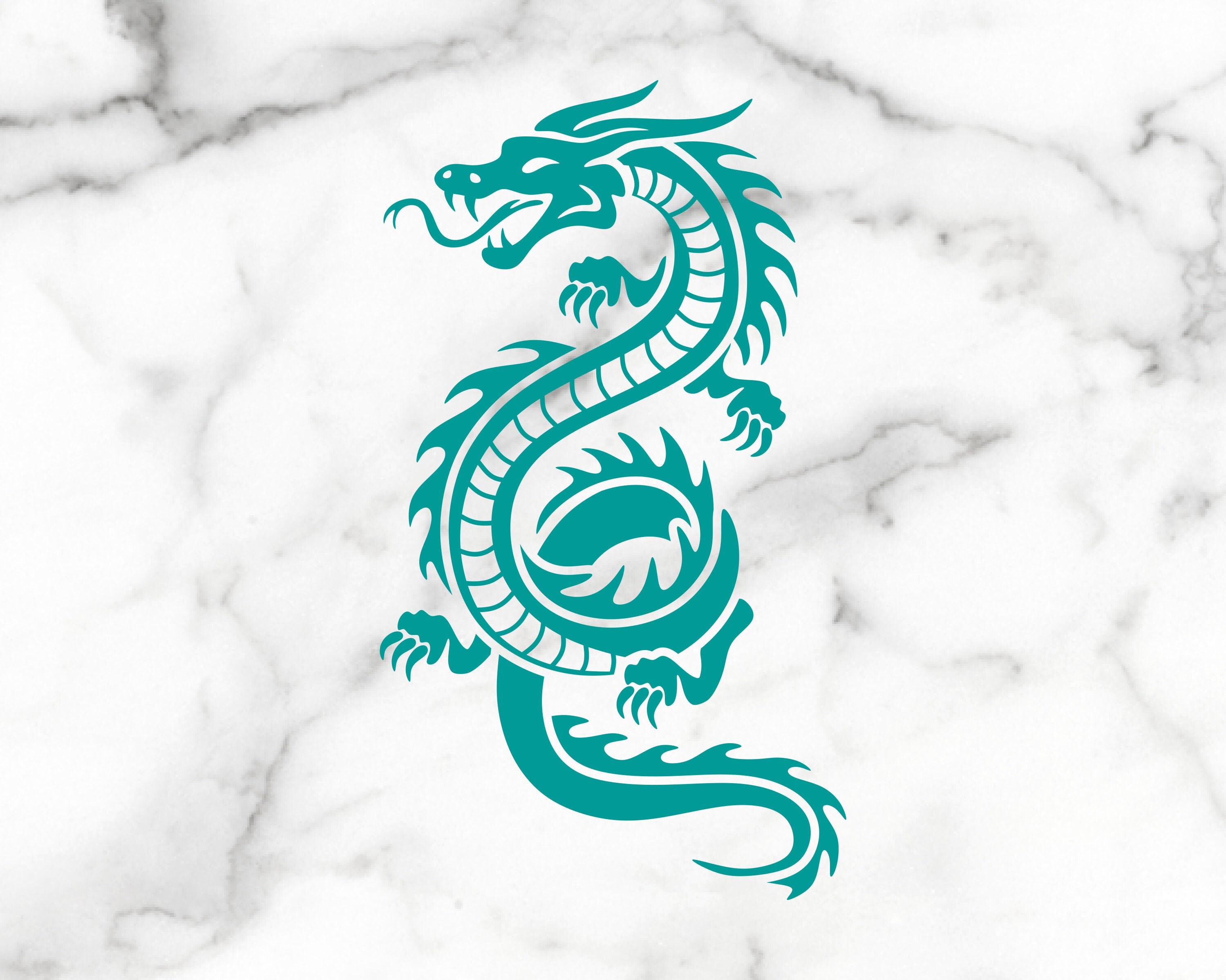 Dragon Decal Dragon Sticker Dragon Car Decal Dragon Laptop | Etsy