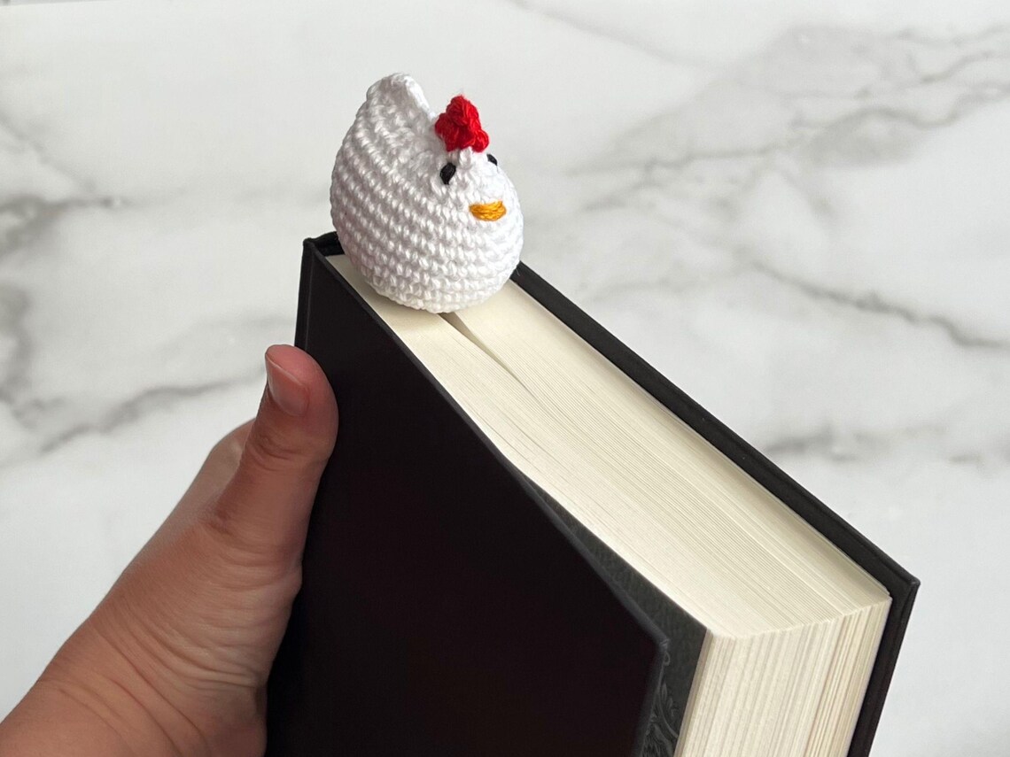 Crochet Chicken Bookmark, Cute Farm Animal Bookmarks, Handmade Animal ...