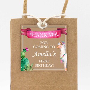 EDITABLE PDF, Llama Favor Tag, Llama Party Decorations, Fiesta Birthday ...