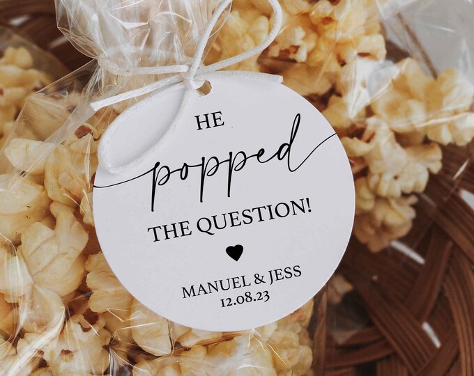 Wedding Party Favors He Popped the Question Engagement Favors Bridal ...