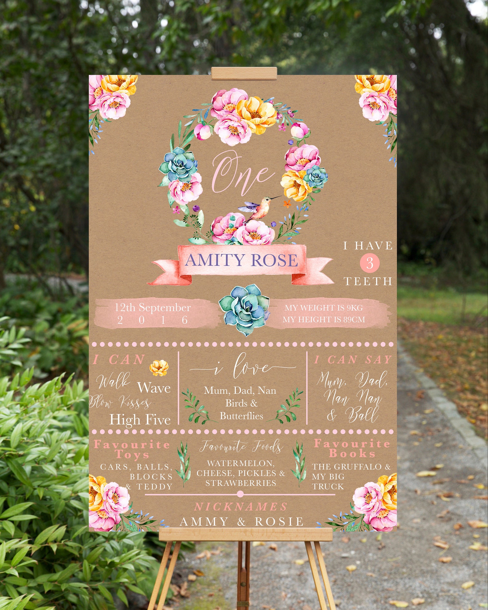 EDITABLE PDF Hummingbird Flag Banner Bunting Banner Girls - Etsy