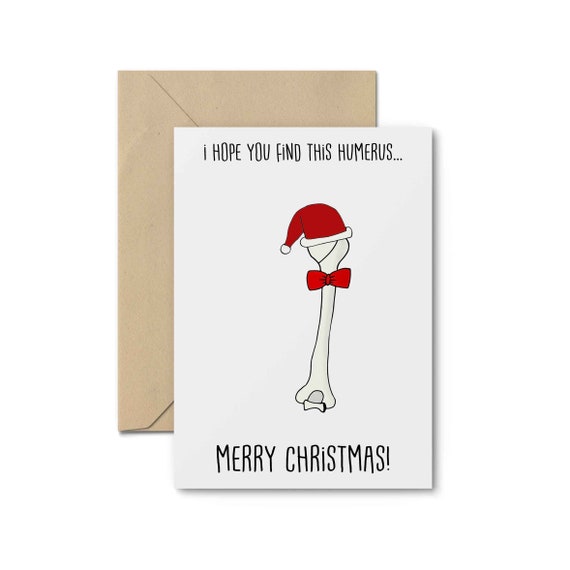 Humerus Christmas Card, Doctor, Nurse, Medical, Physio, Chiropractor ...