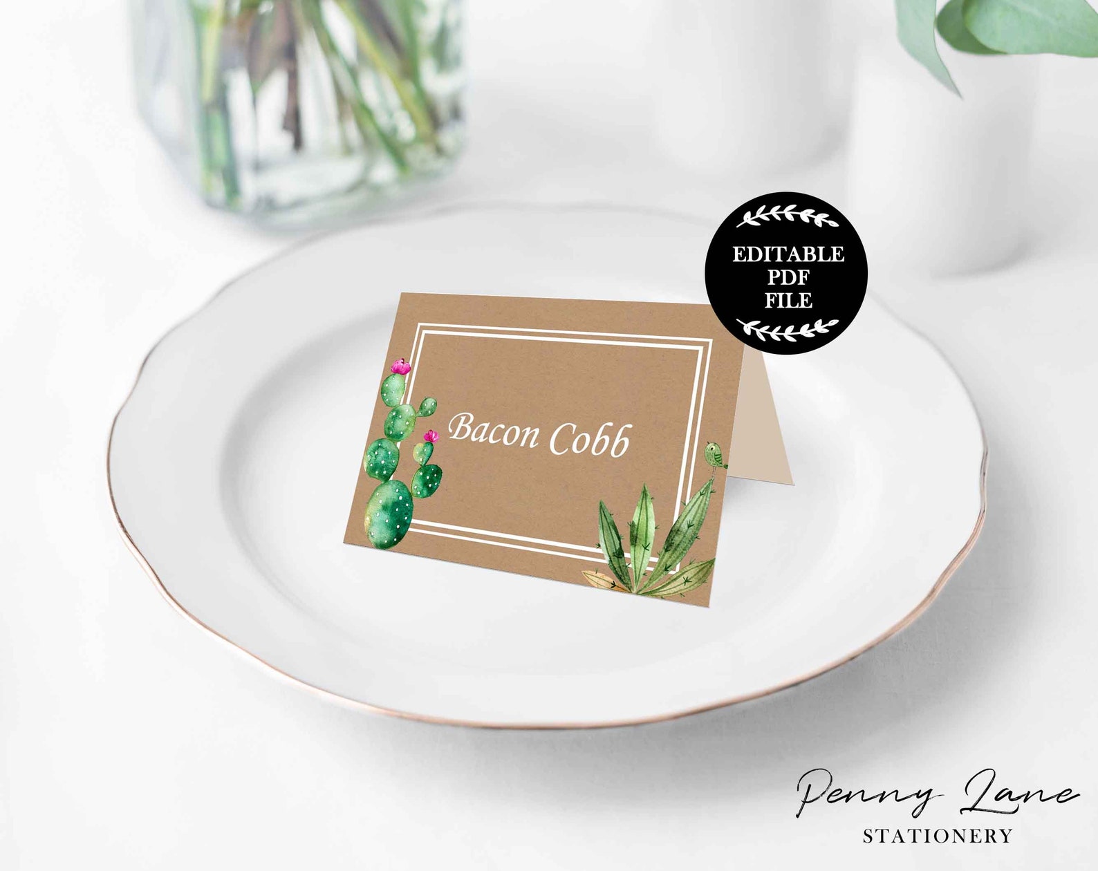 EDITABLE PDF Llama Banner Cactus Bunting Fiesta Banner | Etsy