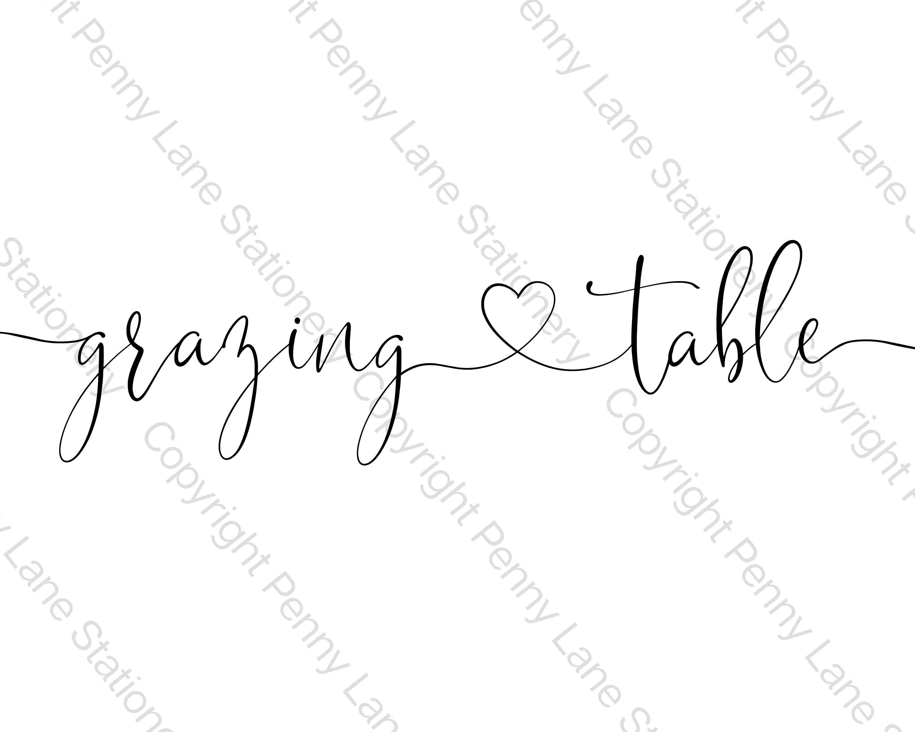 Grazing Table Sign Food Platter Buffet Table Signs - Etsy