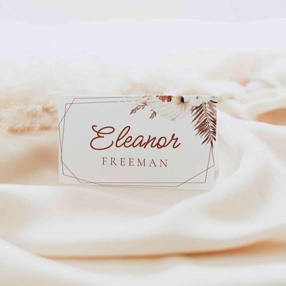 EDITABLE PDF, Bohemian Wedding Place Cards, Escort Cards, Guest Name ...