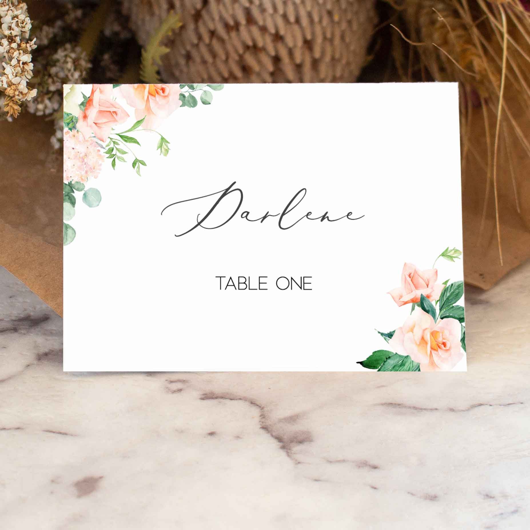 EDITABLE PDF Baby Shower Folded Name Cards Printable Place | Etsy