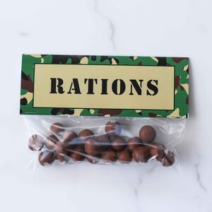 Military Rations Tags, Party Favors, Lolly Bag, Army Soldier, Decor ...