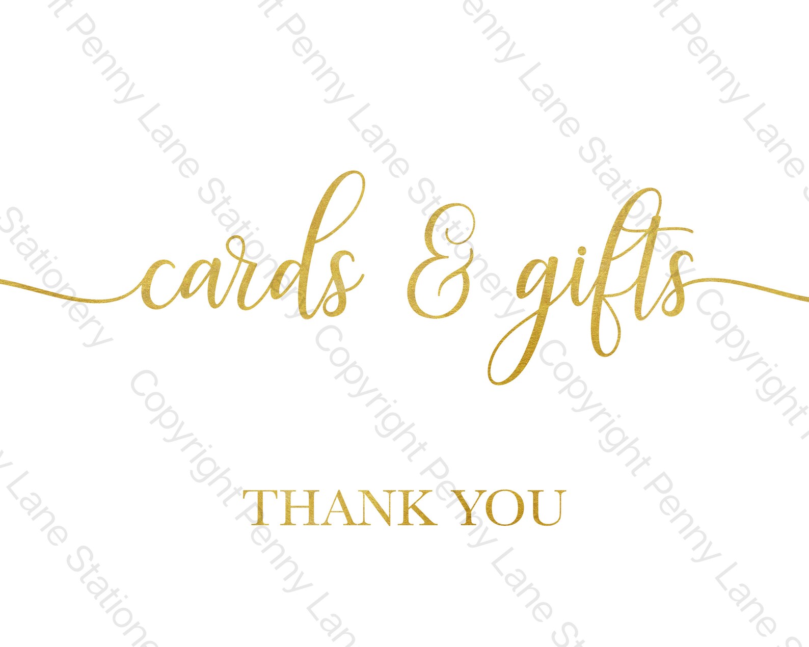 Gold Cards and Gifts Sign Wedding Gift Table Sign Wedding | Etsy