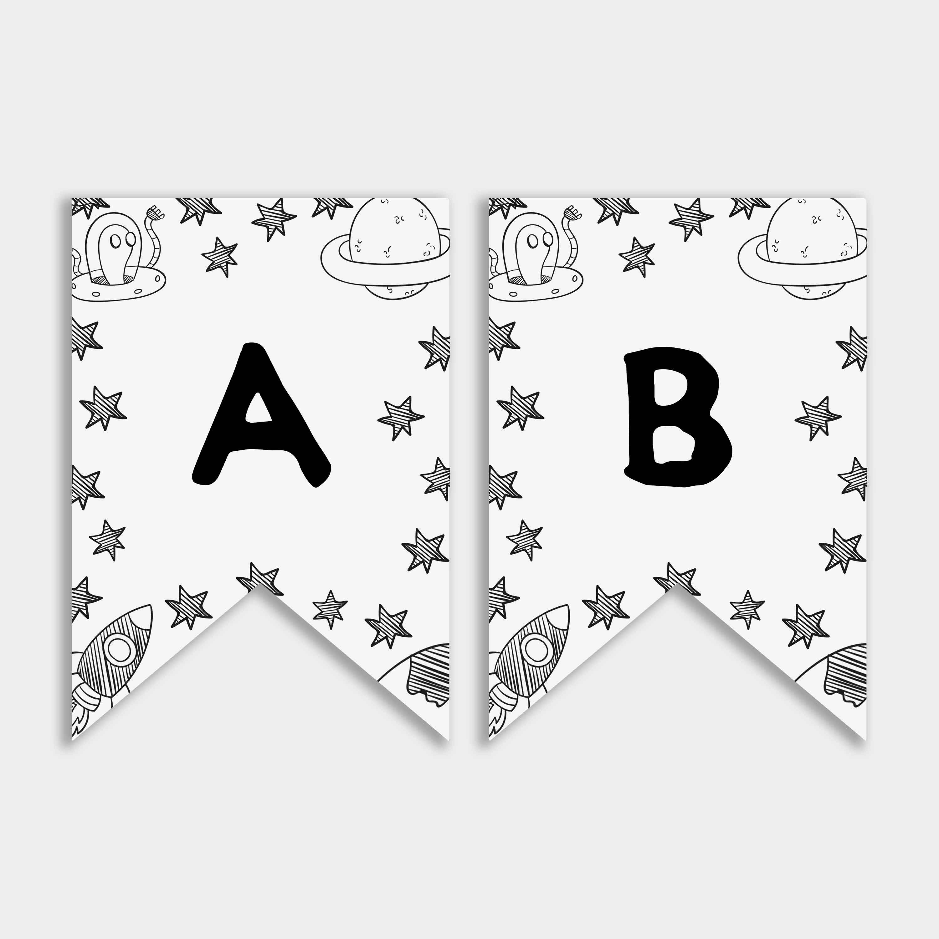 Editable Space Food Tents: Galaxy Party Place Cards (instant Download ...
